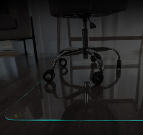 Vitrazza: Glass Office Chair Mat For Carpet, Hardwood & Tile