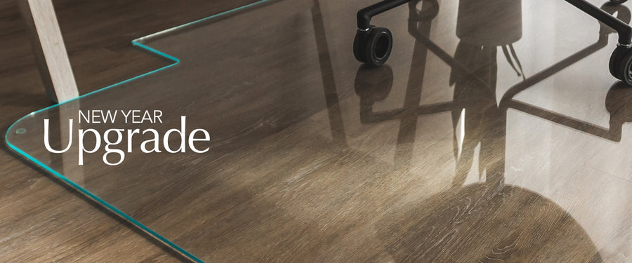 Vitrazza: Glass Office Chair Mat For Carpet, Hardwood & Tile