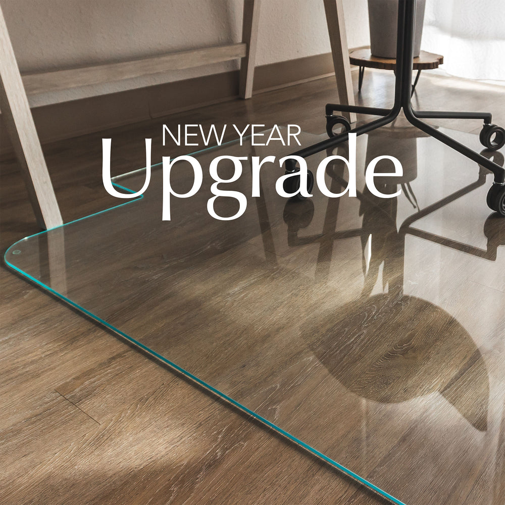 Vitrazza: Glass Office Chair Mat For Carpet, Hardwood & Tile