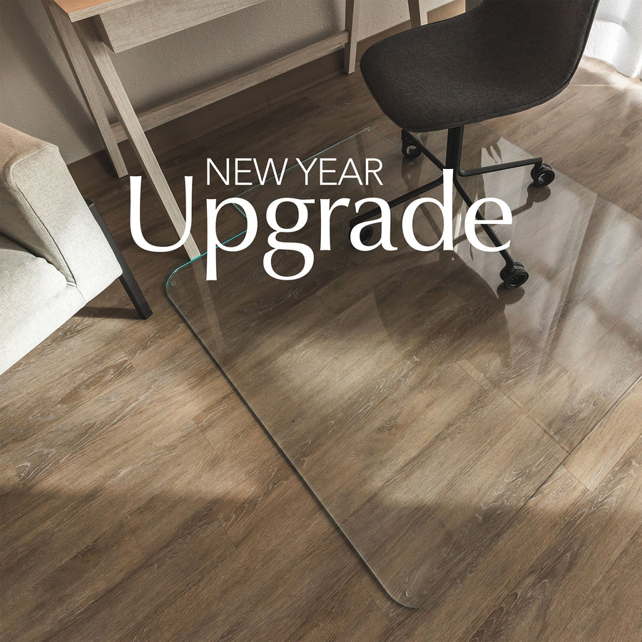 Vitrazza: Glass Office Chair Mat For Carpet, Hardwood & Tile
