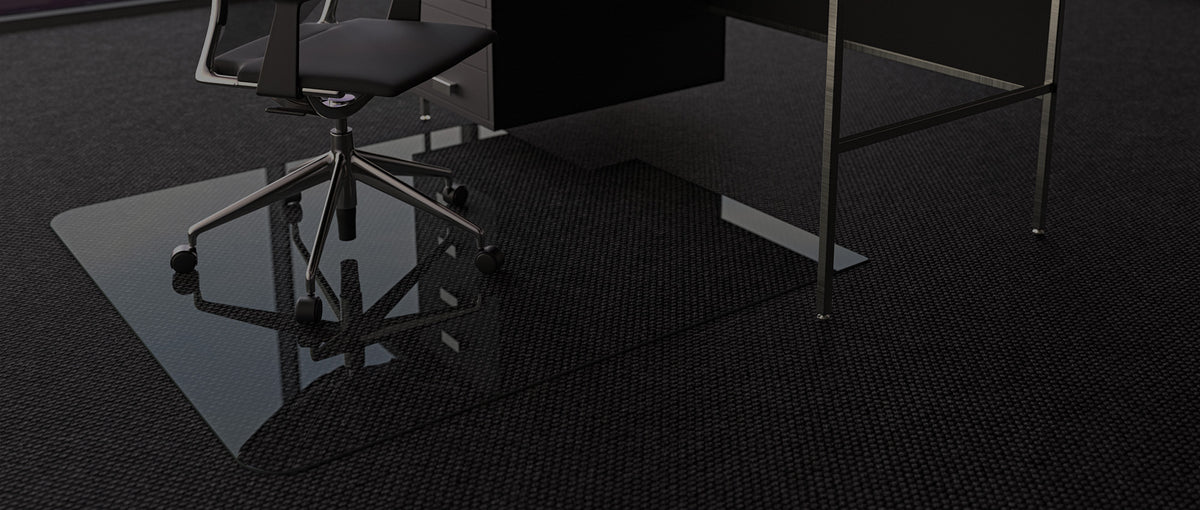 Vitrazza: Glass Office Chair Mat For Carpet, Hardwood & Tile